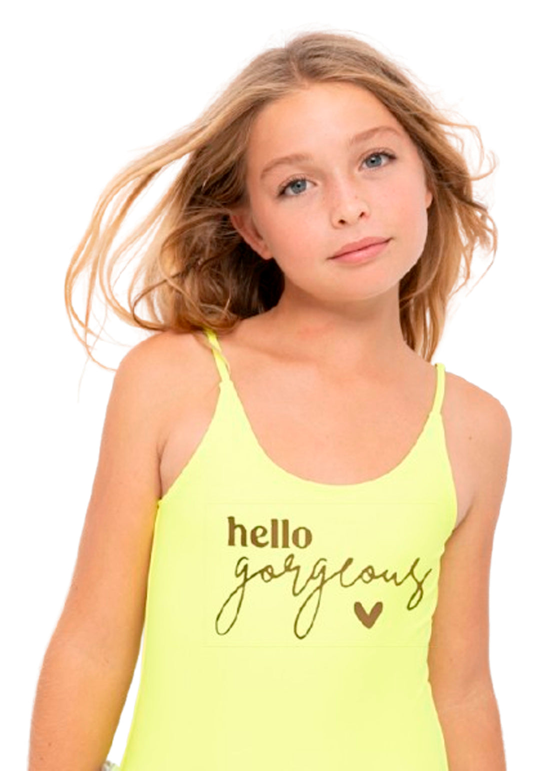 Neon Yellow Bathing Costume for Girls – Stella Cove