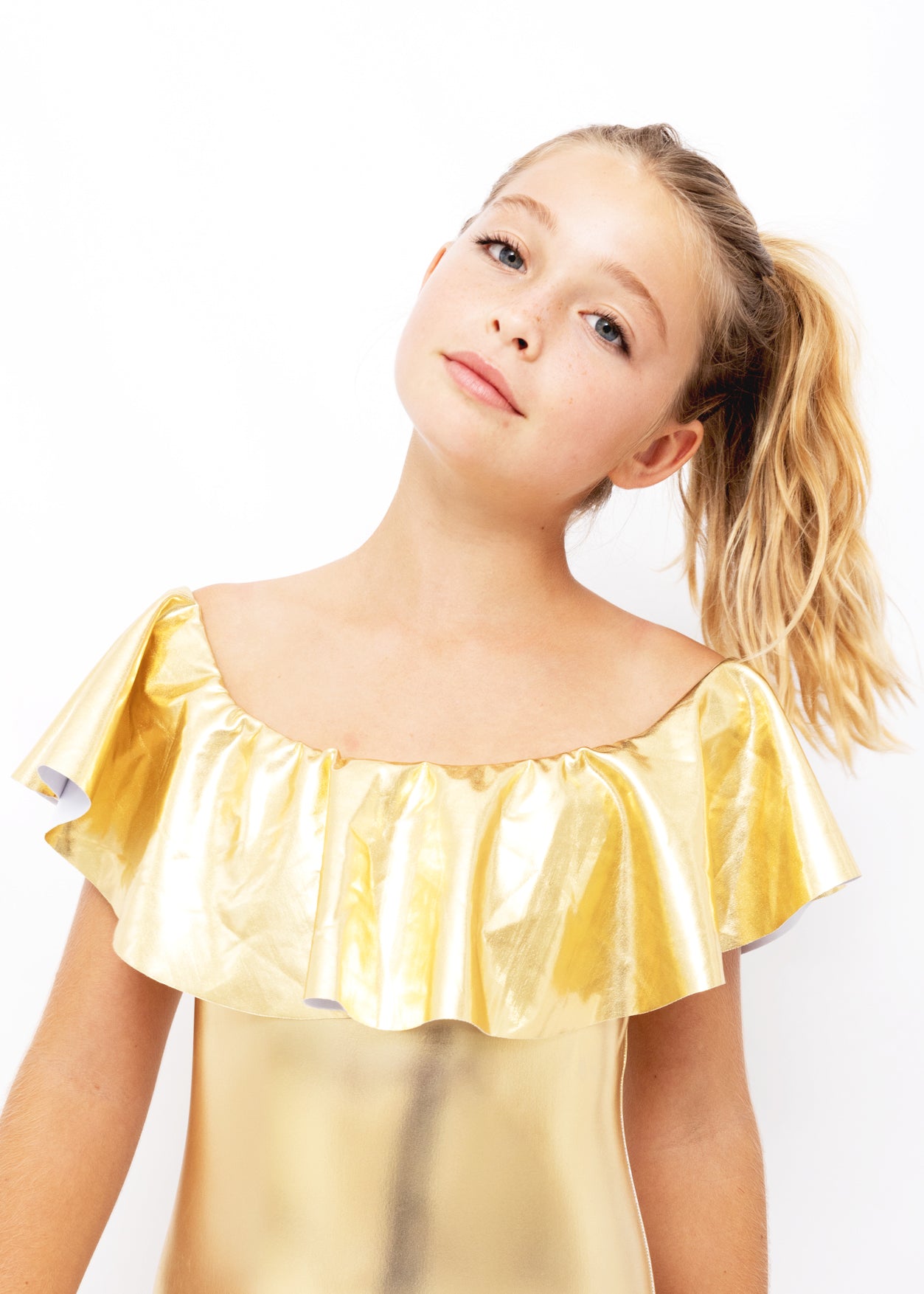 Gold Bathing Suit for Girls – Stella Cove