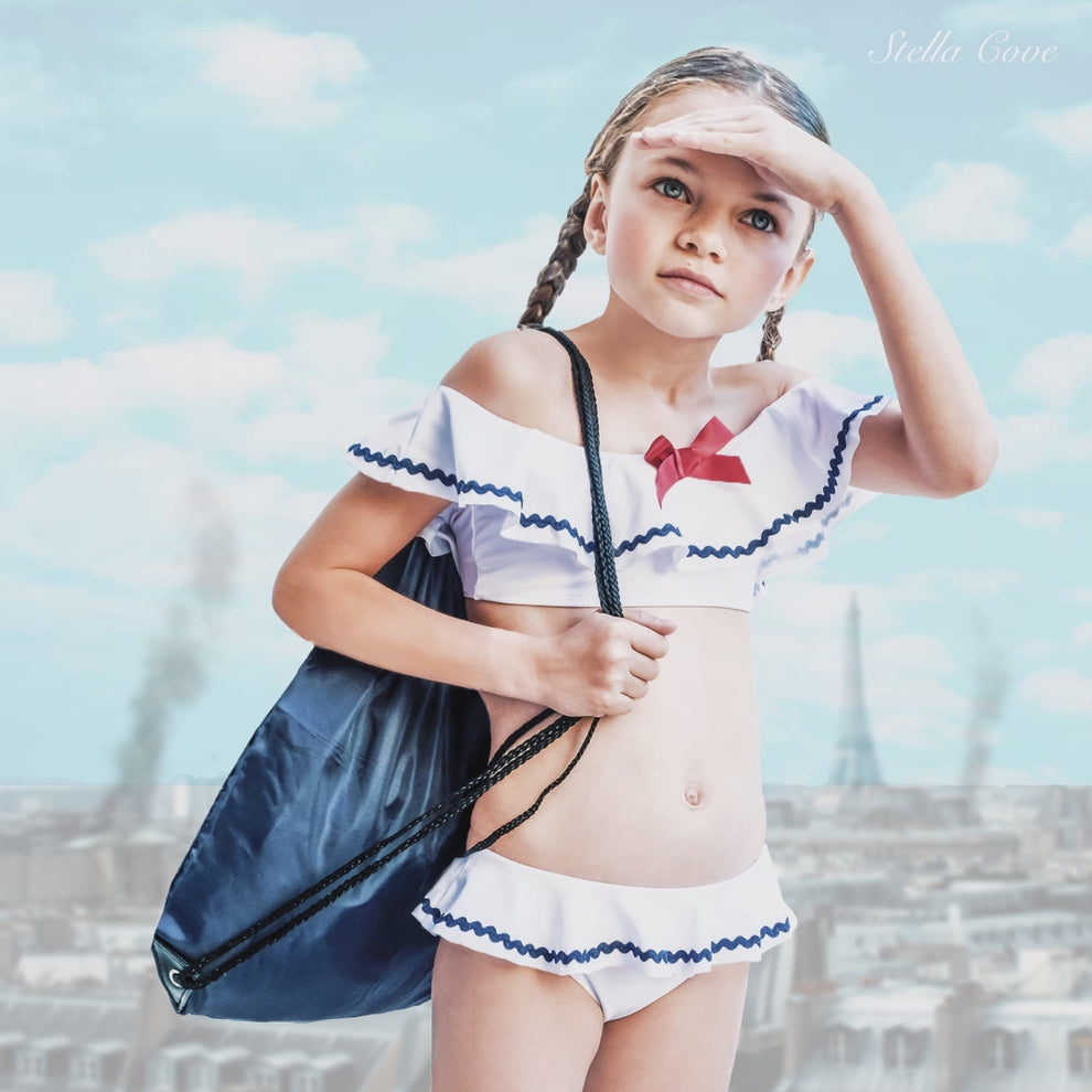 Cute Sailor Inspired Bikini For Girls By Stella Cove Beachwear