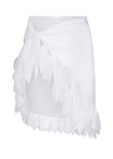 White Pareo for Girls with Cute Tulle Trim – Stella Cove